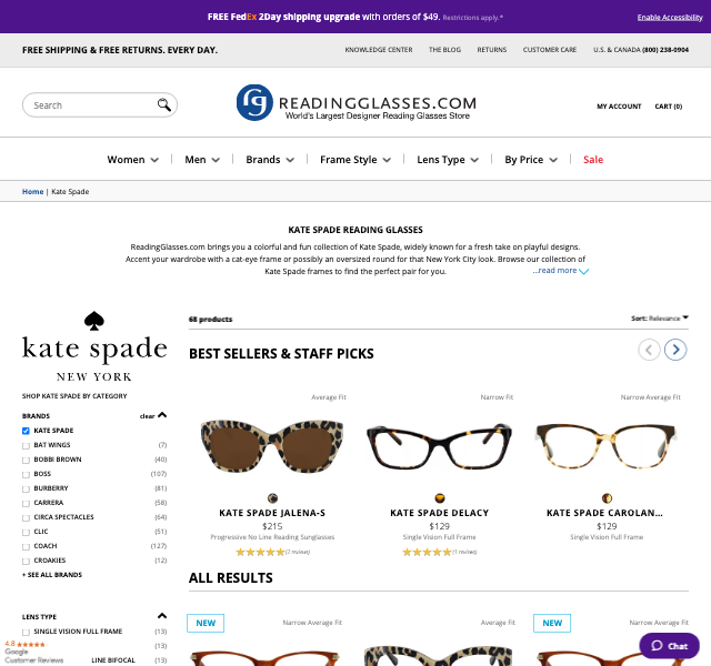 Kate Spade Reading Glasses | ReadingGlasses.com
