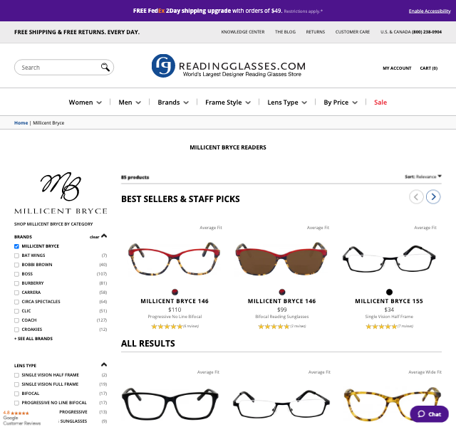 Millicent Bryce Reading Glasses | ReadingGlasses.com – Page 2
