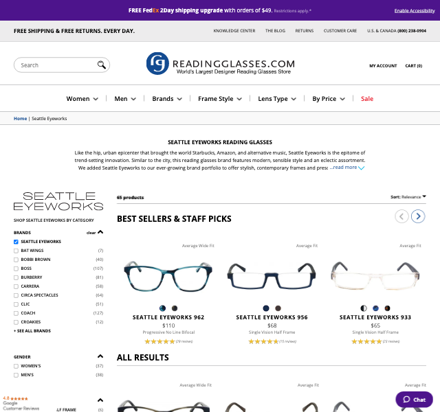 Seattle Eyeworks City-Urban Style- ReadingGlasses.com